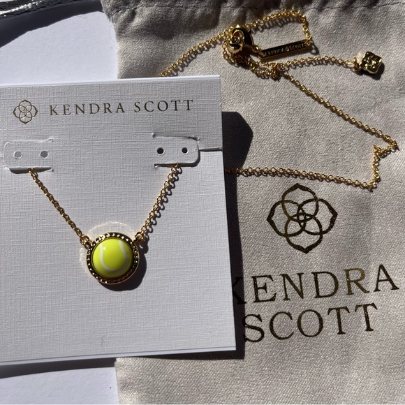Kendra Scott | Jewelry | Kendra Scott Tennis Gold Short Pendant ...